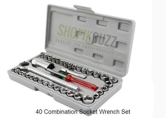 Tool box Combination Socket Wrench Universal 40pcs Kit