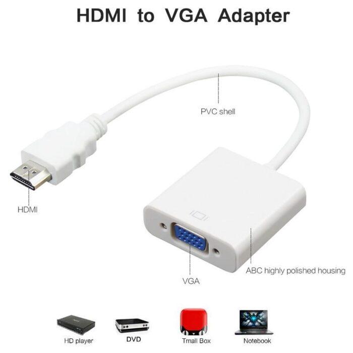 HDMI to VGA Cable 4K 1080P Adapter Converter | Shopikbuzz