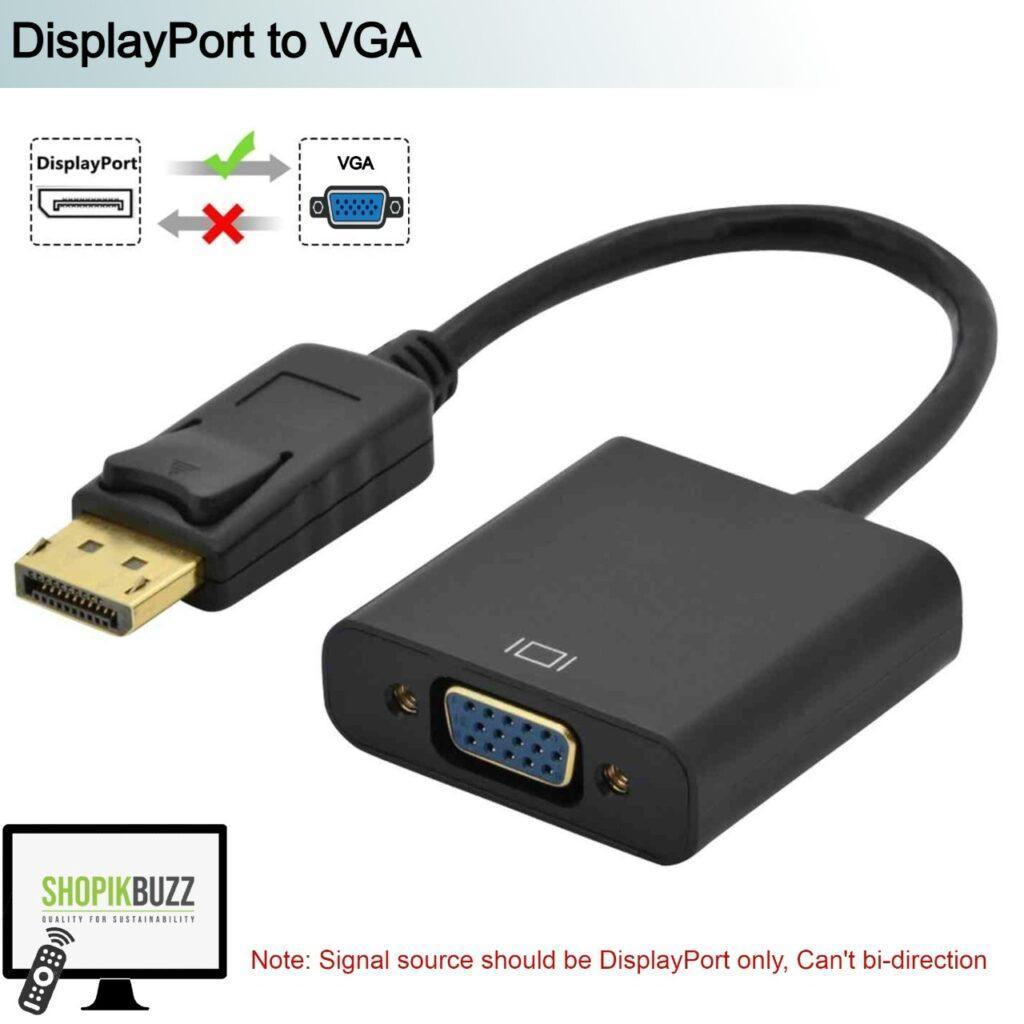 DisplayPort to VGA Adapter 1080P DP to VGA Converter | Shopikbuzz