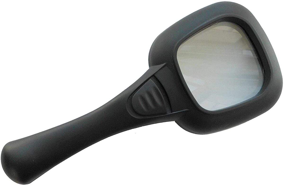 B24810 Magnifying glass, LED / UV, illuminated, suitable for checking ...